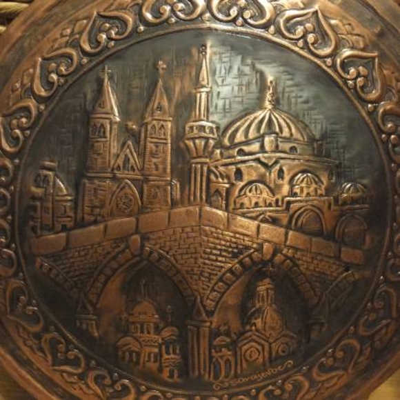 Hand Crafted | Wall Decor | Handcrafted Boho Balkan Copper Shield Wall ...